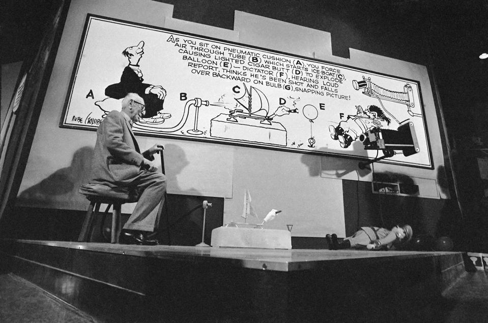 This Exhibit of Classic Rube Goldberg Cartoons Is The Antidote To ...