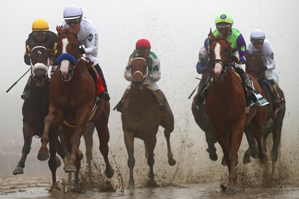 Clouds Hover Over Preakness Stakes In Baltimore