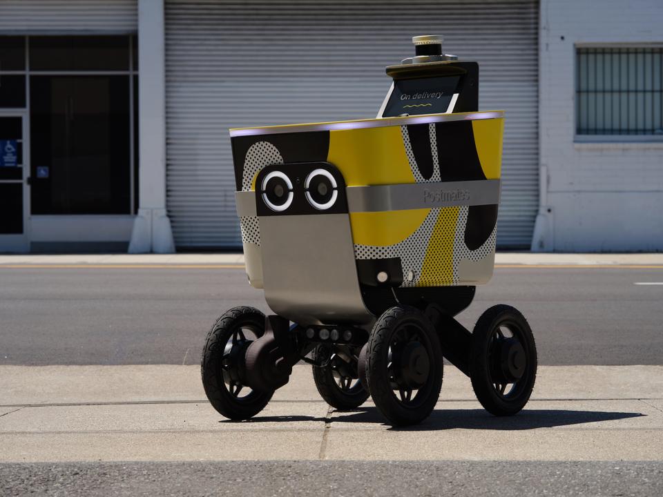 New Laser Eyes For Postmates Delivery Robot, Courtesy Of Ouster