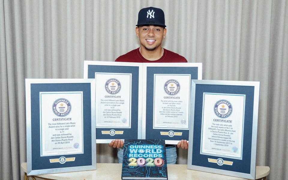 Latin Trap Star Ozuna Makes It Into 2020 Guinness World Records With ...