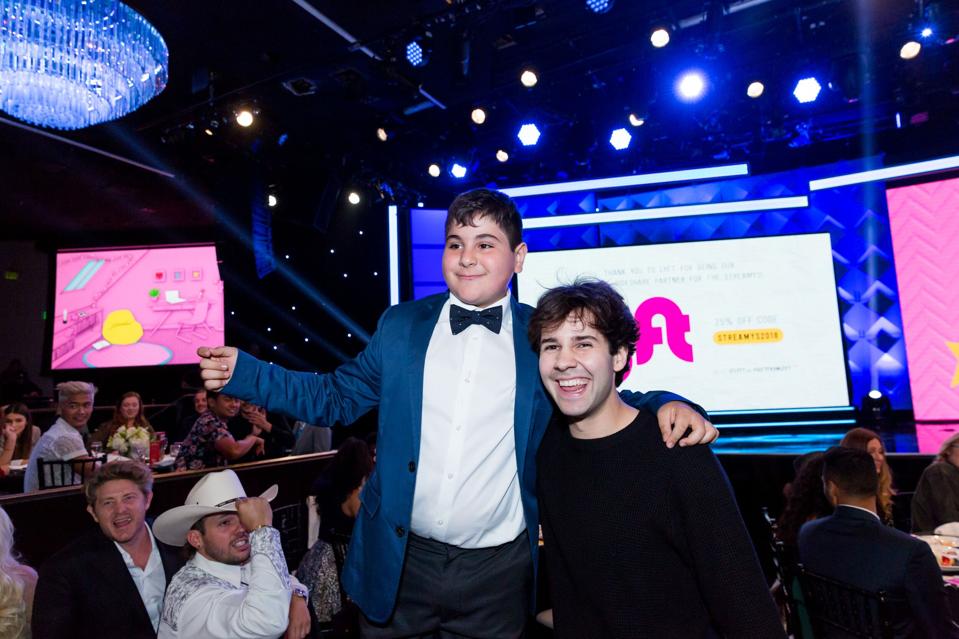 Online Influencers David Dobrik, Joey Graceffa Lead Streamy Award ...