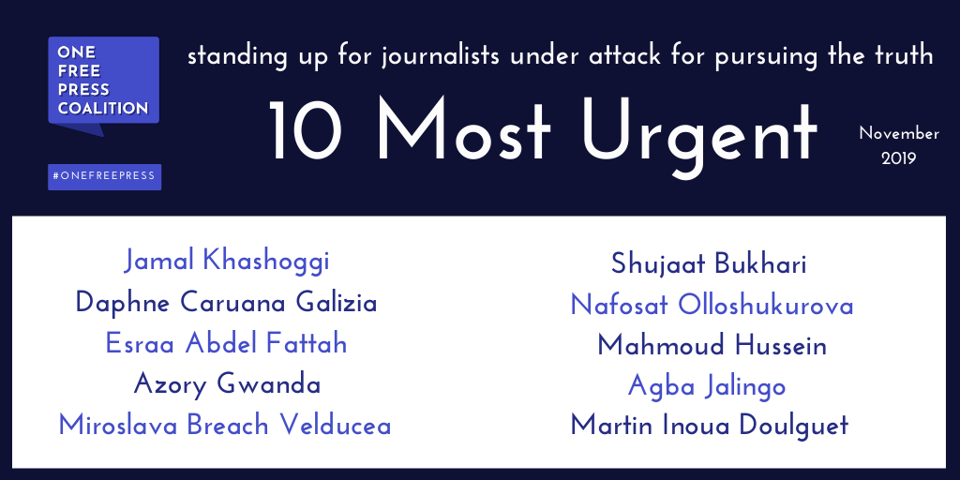 With Focus On Impunity, ‘10 Most Urgent’ List Draws Attention To 4 ...