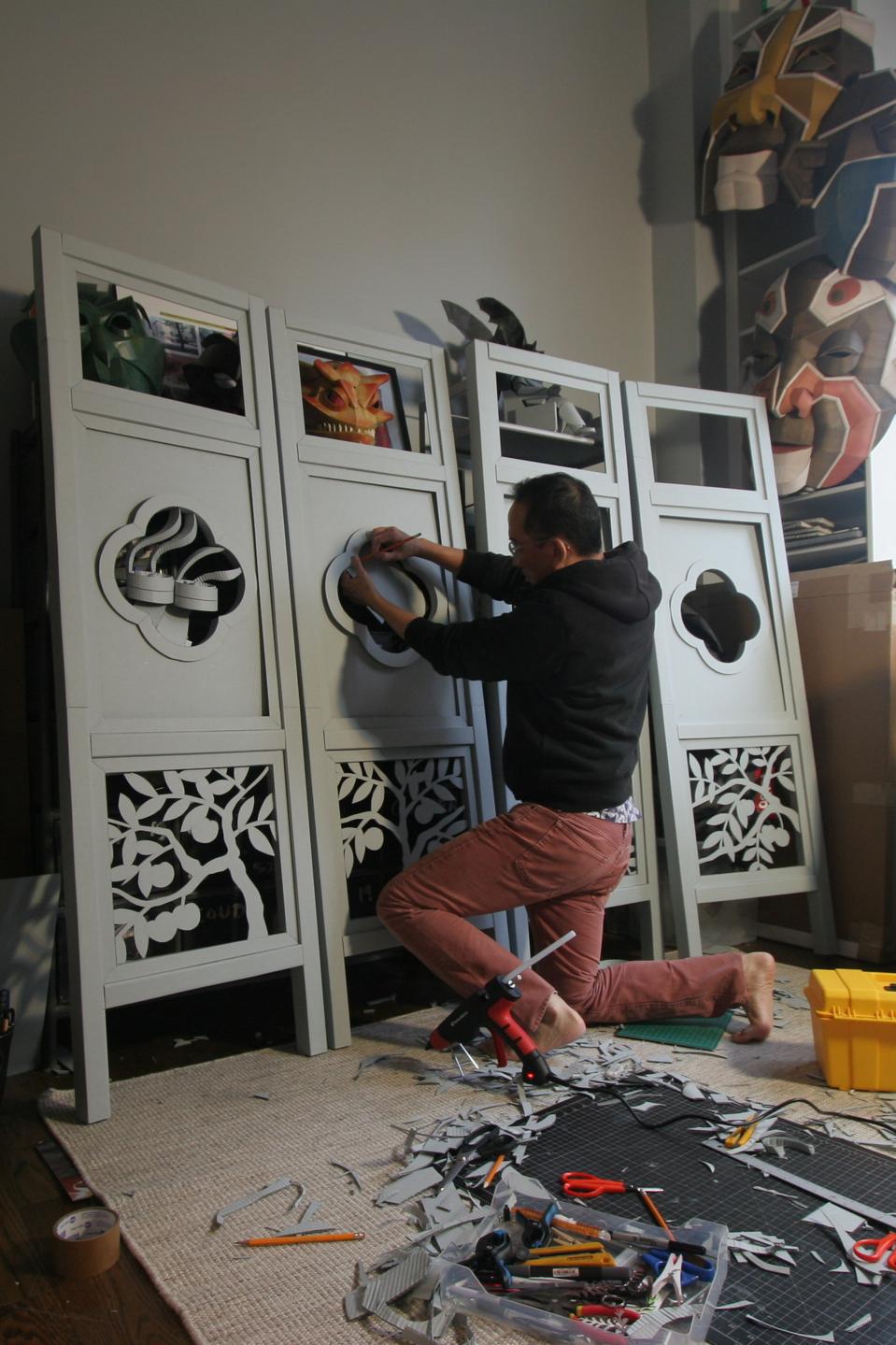 Q&A With Warren King Who Turns Cardboard Into Art