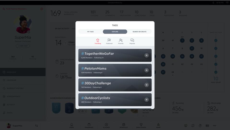 Peloton Gets More Social With Profile Tags
