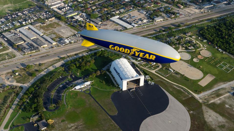 Goodyear Blimp Returns For Tiger-Phil Charity Golf Event, With Message ...