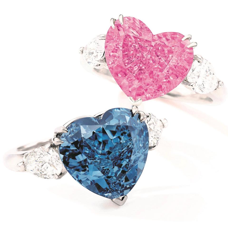 Two Heart-Shaped Colored Diamonds Fetch $18.6 Million At Sotheby’s
