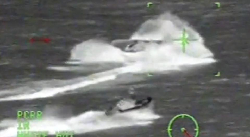 Video Shows Coast Guard Helicopter Stopping Drug Smugglers In Their Tracks