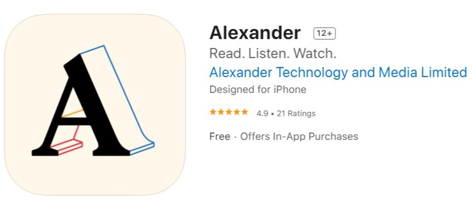 Connecting With Alexander, The Non-Fiction Story App