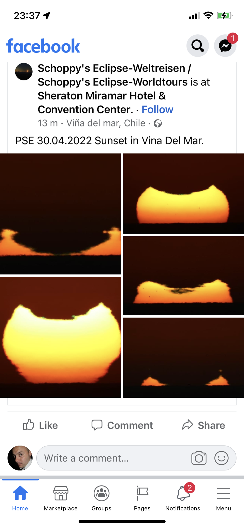 In Photos And Videos: See A Jaw-Dropping Eclipsed Sunset Sink Into The ...