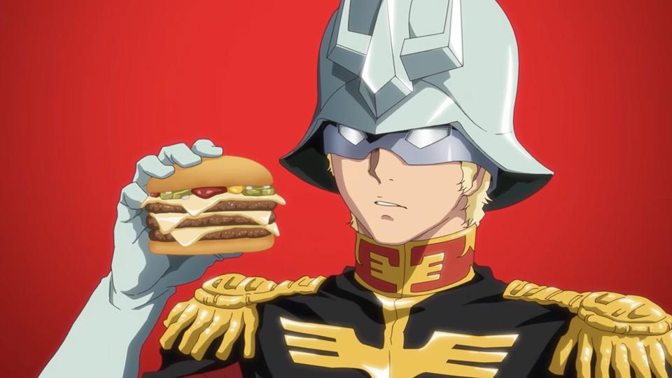 Char Aznable From ‘Mobile Suit Gundam’ Helps McDonald’s To Sell Burgers ...
