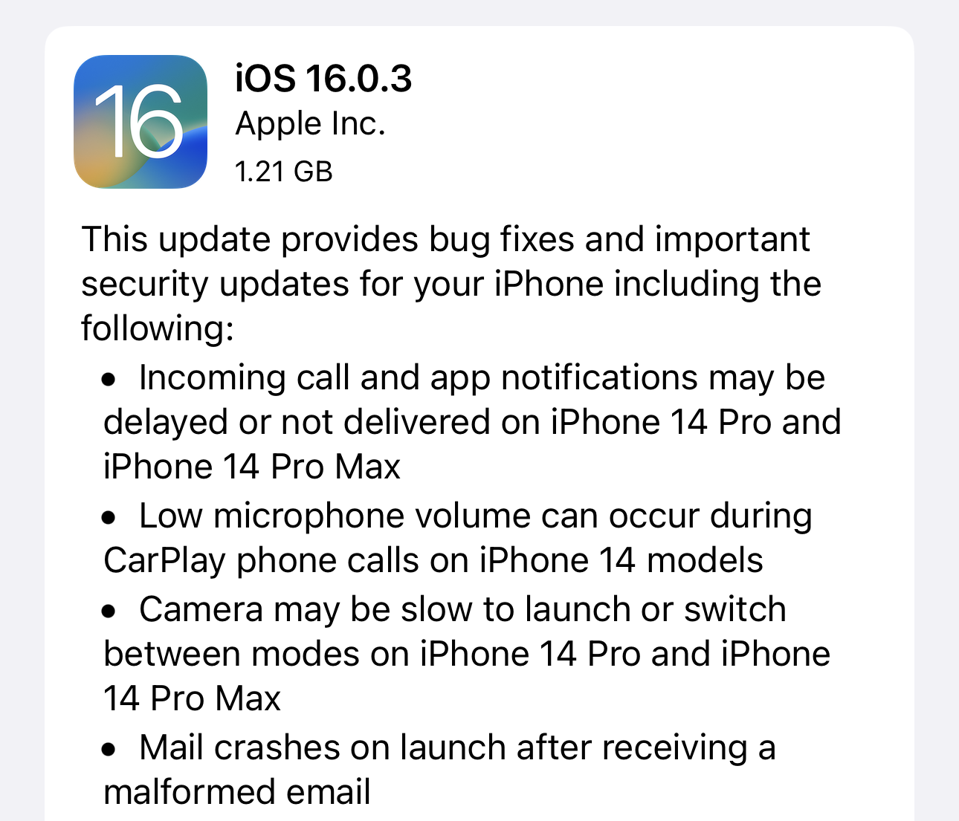 Apple iOS 16.0.3: iPhone Users Urged To Update For Important Fixes