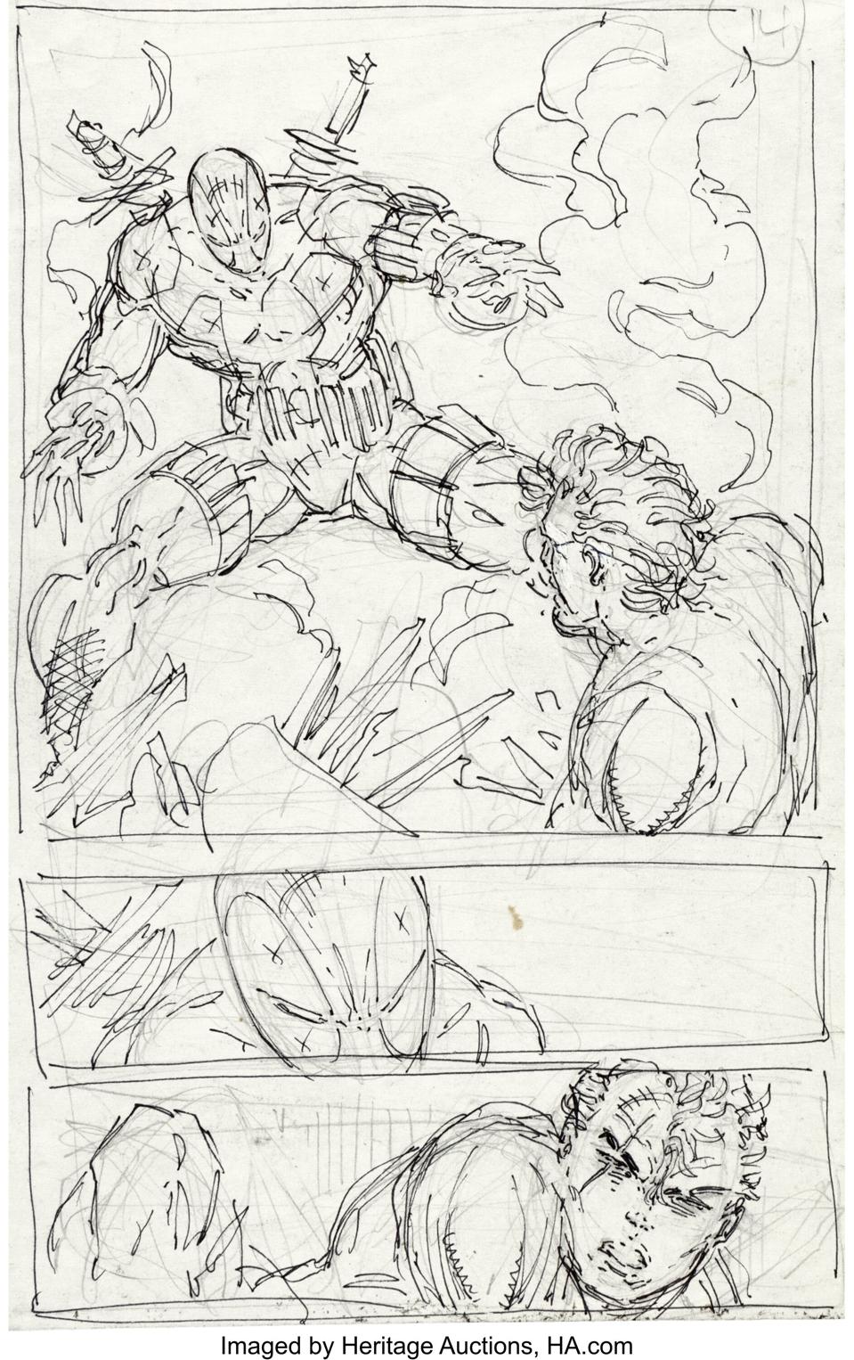 Will Rare Early Stage Art Of Deadpool’s Debut Shake Up The Comic Art ...