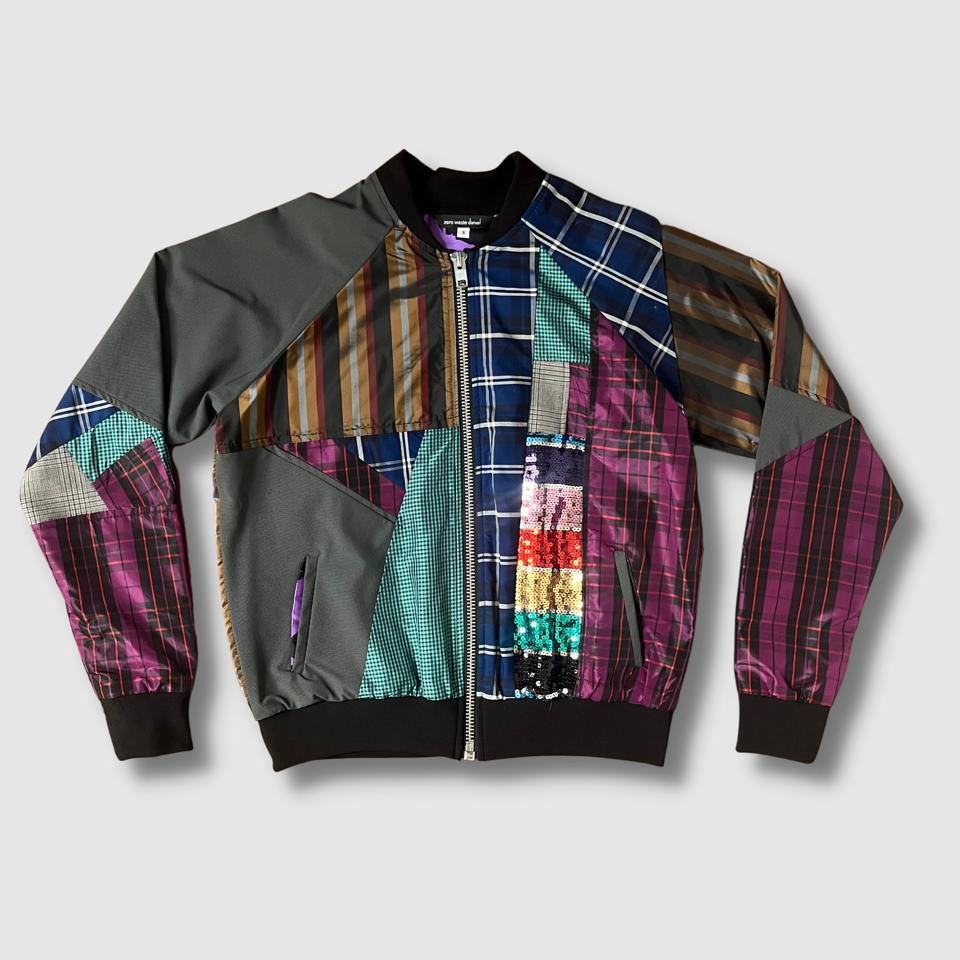 Zero Waste Daniel Fashions Bomber Jackets From Scraps Of Designer Fabric