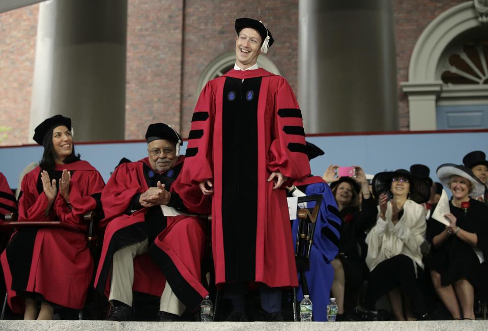 Harvard Dropout Mark Zuckerberg Gives Commencement Speech At University ...