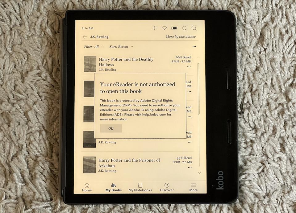 How To Reauthorize A Kobo eReader With Adobe Digital Editions