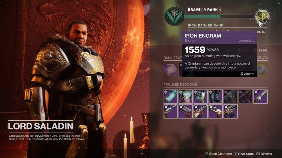 Millions Of ‘Destiny 2’ Iron Banner Engrams Have Cried Out In Terror ...