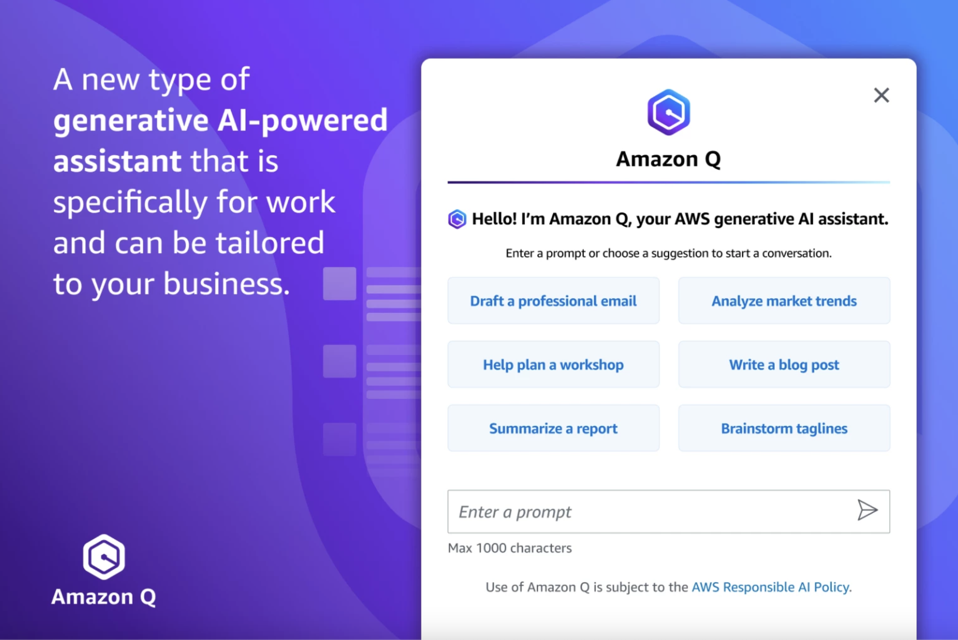 Amazon Reveals Amazon Q: A Generative AI Tool For Enterprise