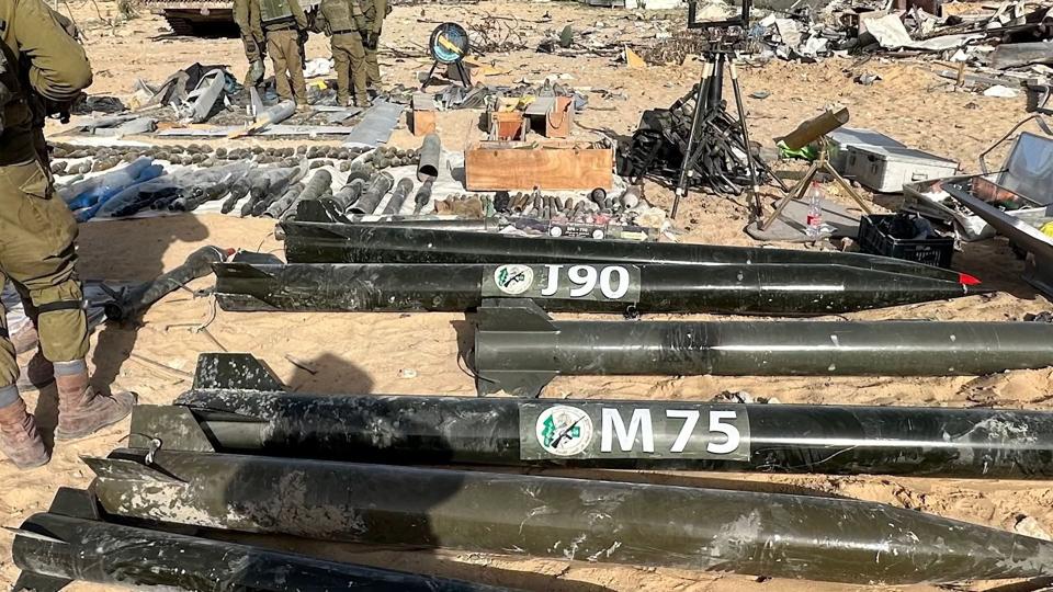 The IDF Is Displaying Captured Hamas Long Range Rockets