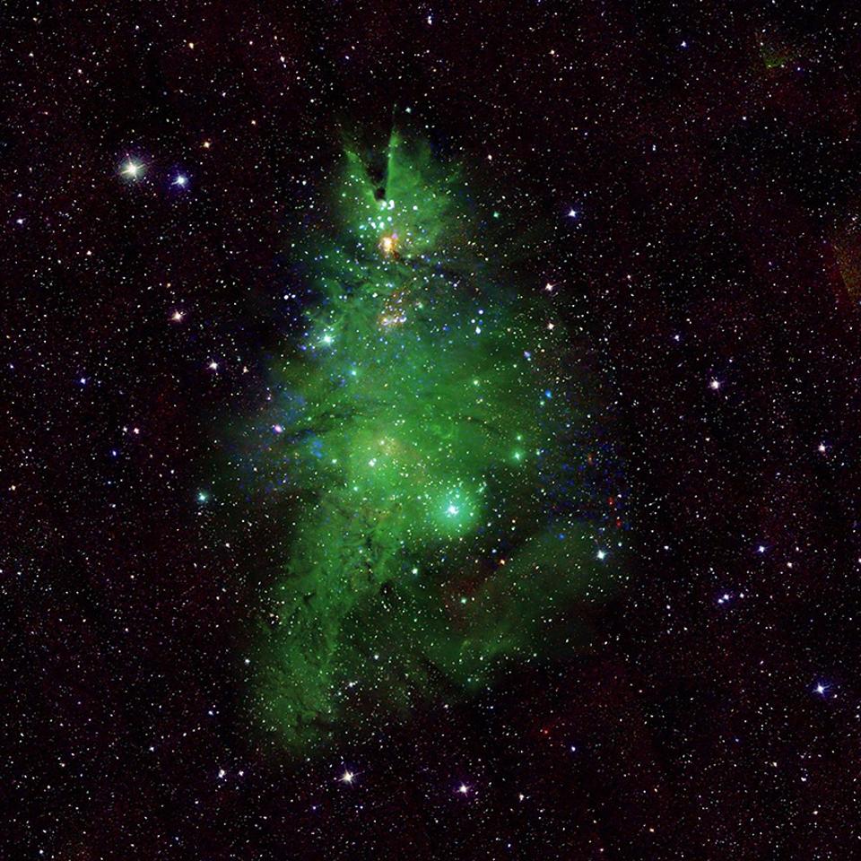 In Photos: ‘Christmas Tree Cluster’ Of Stars Revealed By NASA Mission