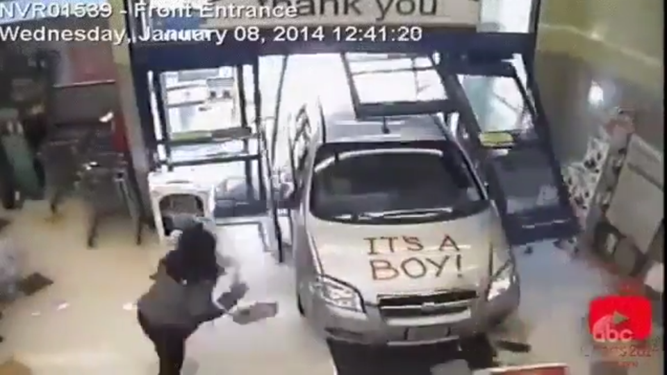 Viral Video Of ‘Gender Reveal’ With Car Crashing Through Store Is Fake