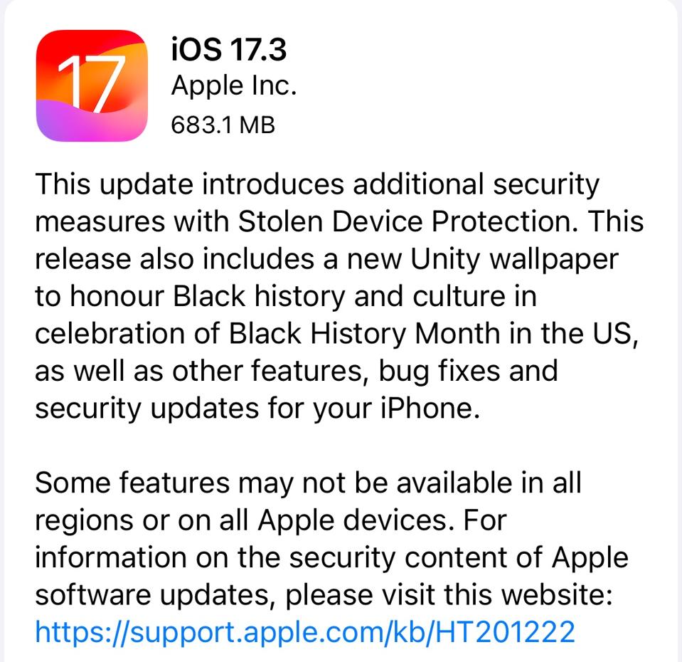 iOS 17.3—Apple Update Fixes Already-Exploited iPhone Flaw