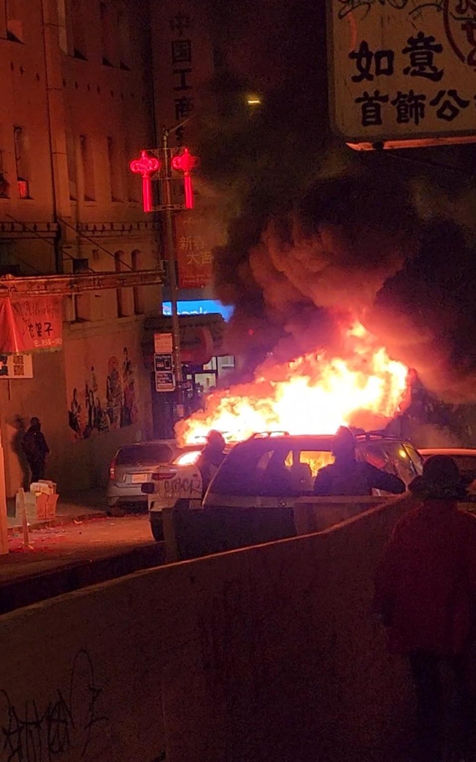 Crowd Attacks Waymo, Sets It On Fire