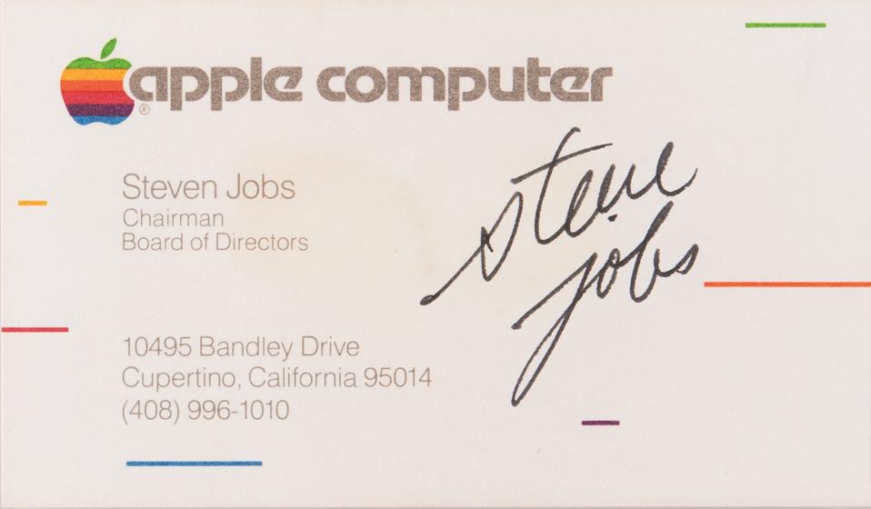 Steve Jobs-Signed Business Card Fetches $181,183 At Auction