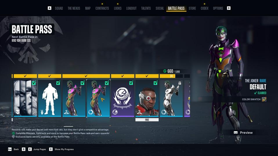 Suicide Squad: Kill The Justice League’s Battle Pass Can Be Finished In ...