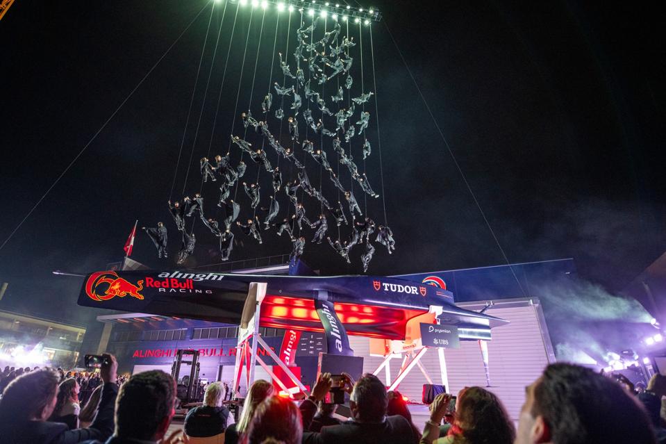 Alinghi Red Bull Racing America’s Cup ‘BoatOne’ Reveal: A Flashy Bash