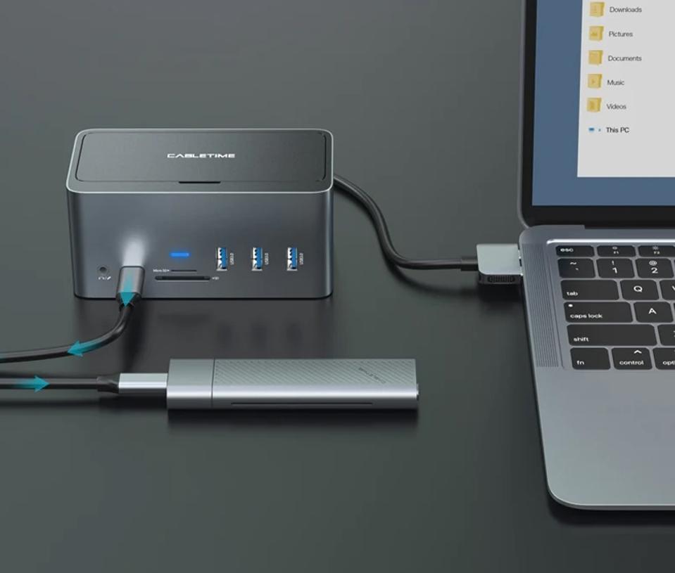 CableTime’s 16-In-2 Docking Station Is A Swiss Army Knife For Laptops