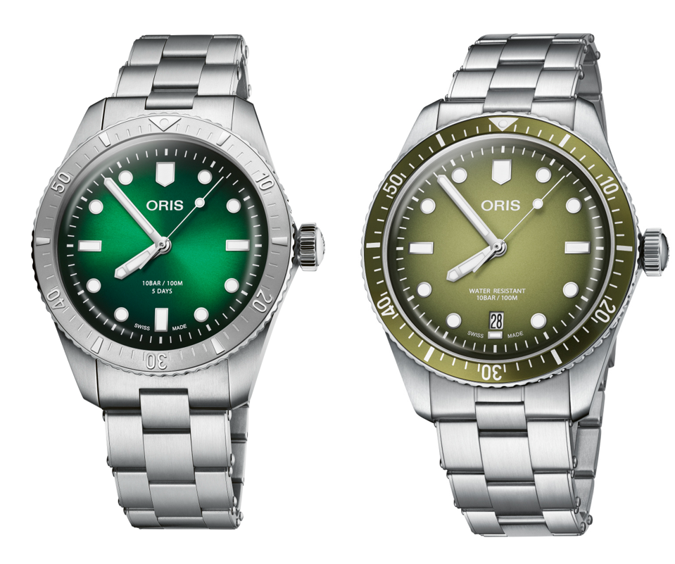 Oris Unveils Captivating Green Dive Watches For Summer