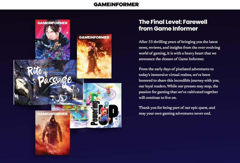 A Deleted Game Informer Is Now Redirecting To GameStop’s Closure Statement