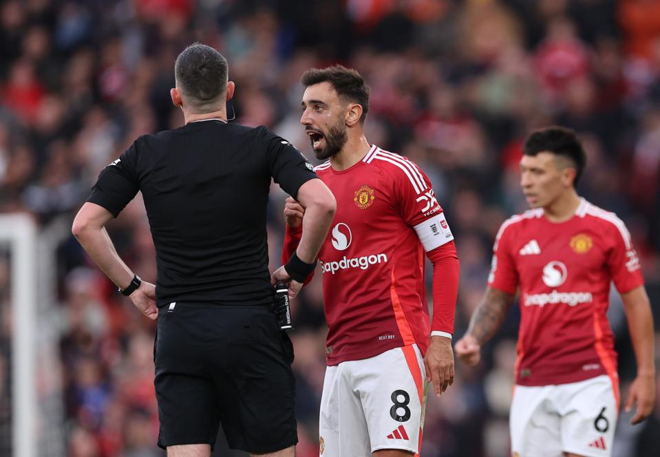 Bruno Fernandes Sees Red As Manchester United Lose 3-0 To Spurs