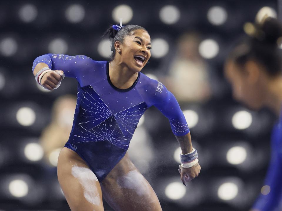 Jade Carey, Jordan Chiles Claim Titles At NCAA Gymnastics Season Opener