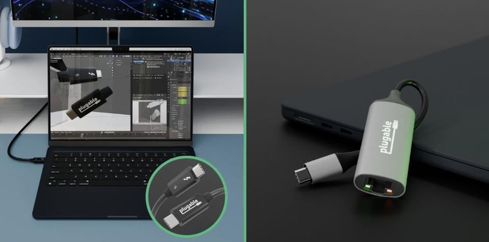 Plugable Launches Next-Gen 5Gbps Ethernet Adapter And Thunderbolt 5 Cable