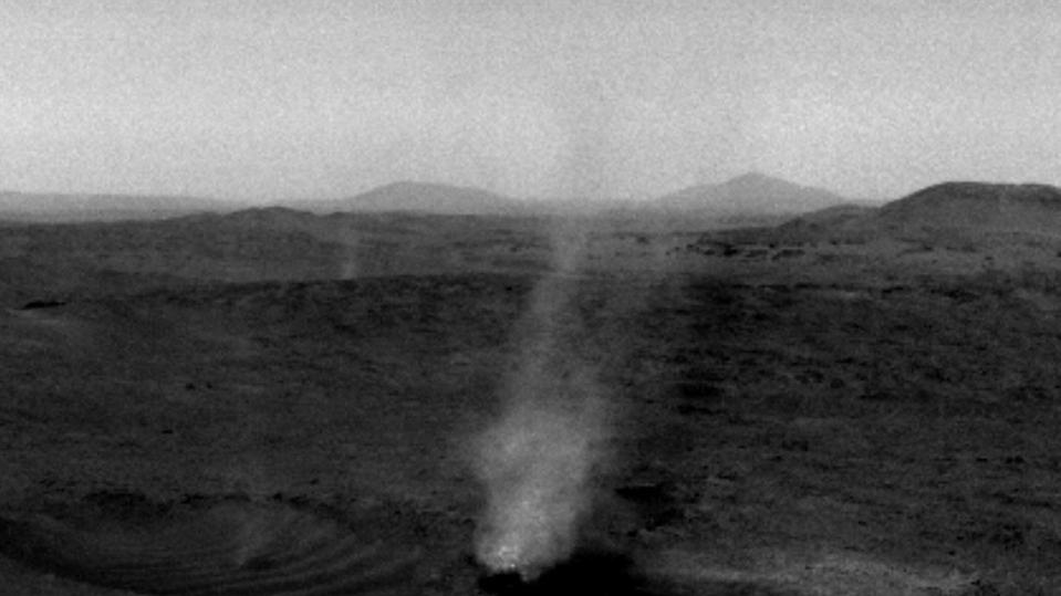 Big Mars Dust Devil Eats Smaller Twister In NASA Rover Video