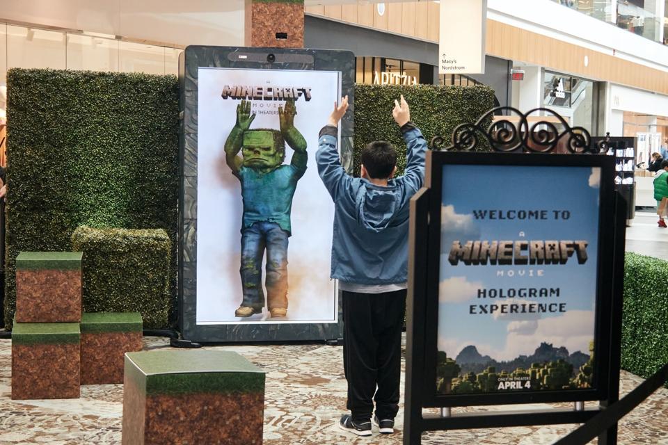 A Minecraft Movie ‘Holograms’ Take Over US Malls