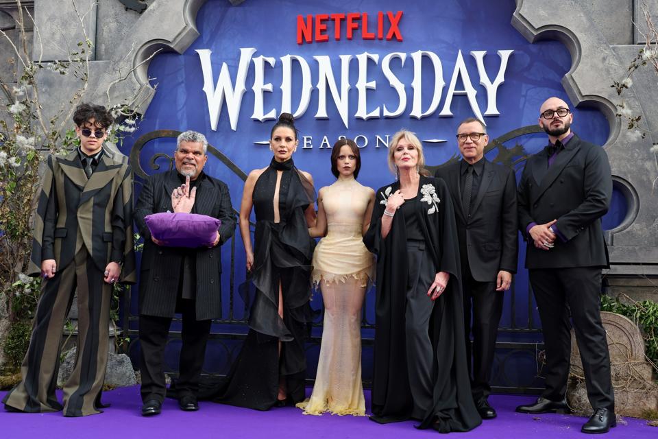 Photos: Tim Burton, Jenna Ortega, Stars At ‘Wednesday’ Season 2 Premiere