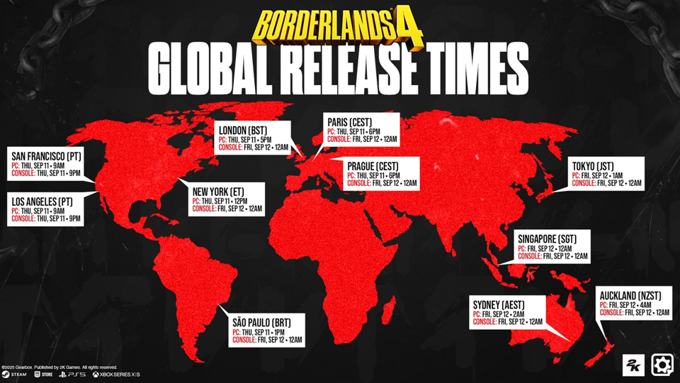 The ‘Borderlands 4’ Release Dates And Global Launch Times