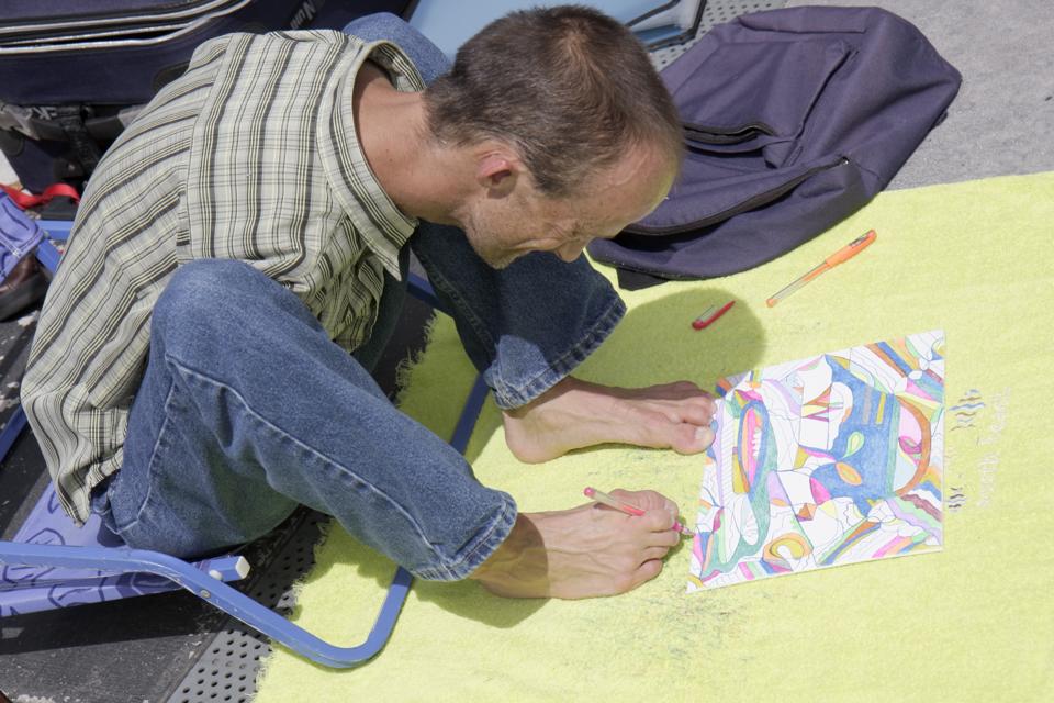 People Who Paint With Their Feet Have Unique Toe Maps In Their Brains
