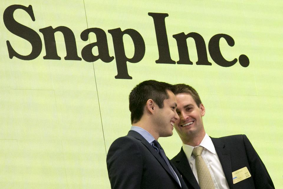 Snap Cofounders' Fortunes Rise A Combined $2.8 Billion On IPO Day